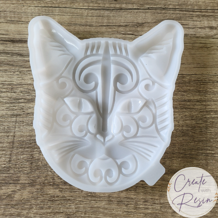 Large Cat Head Resin Mould - Create Resin Craft Supplies