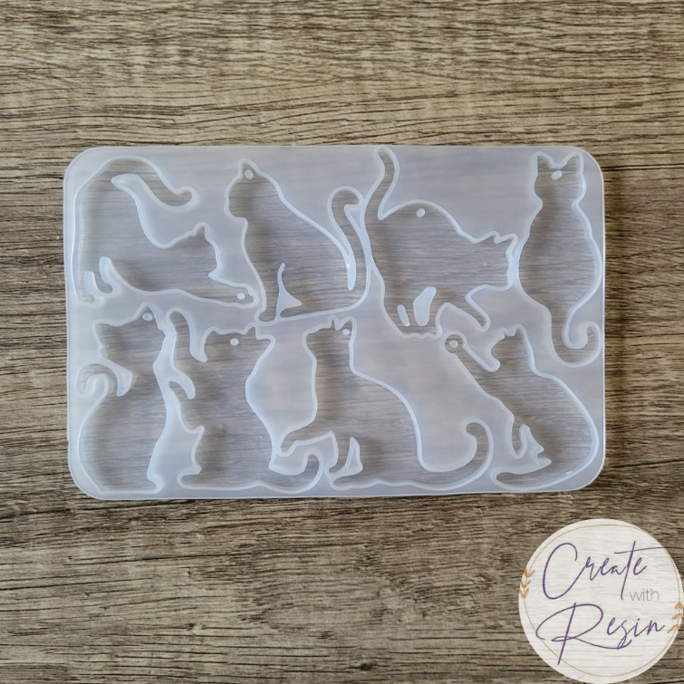 Cat Theme Silicone Mould - Create Resin Craft Supplies