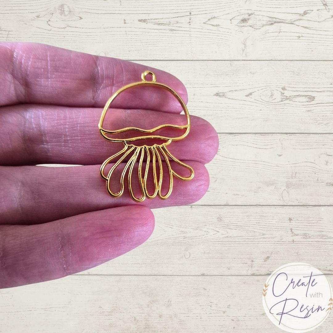 Jellyfish Open Back Bezel - Create Resin Craft Supplies